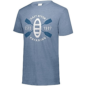 Augusta Sportswear mens Tri-blend T-shirt Short Sleeve, Black Heather, 4X-Large US