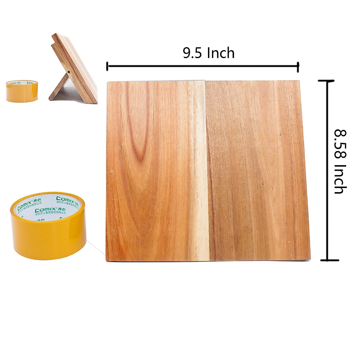 Kitory Foldable Knife Stand Magnetic Knife Block Acacia Wood Knife Storage Board Kitchen Knives Holder Wooden Cutlery Display Stand Storage Rack, 2024 Gifts For Women and Men