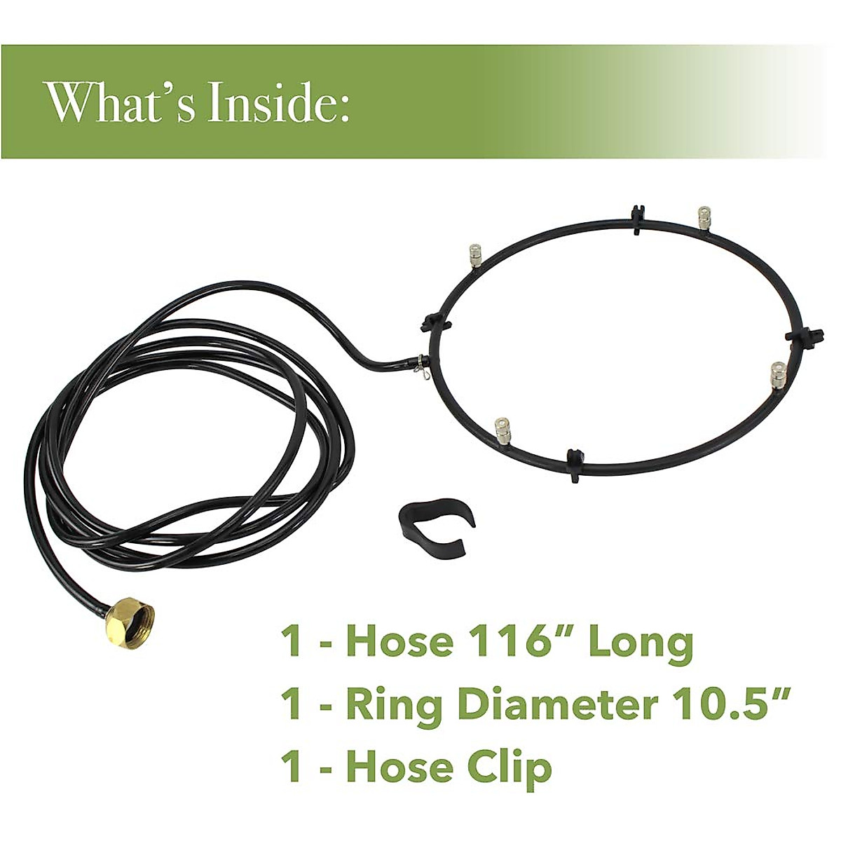 DecoBREEZE Fans Outdoor Misting Kit, One Size, Black