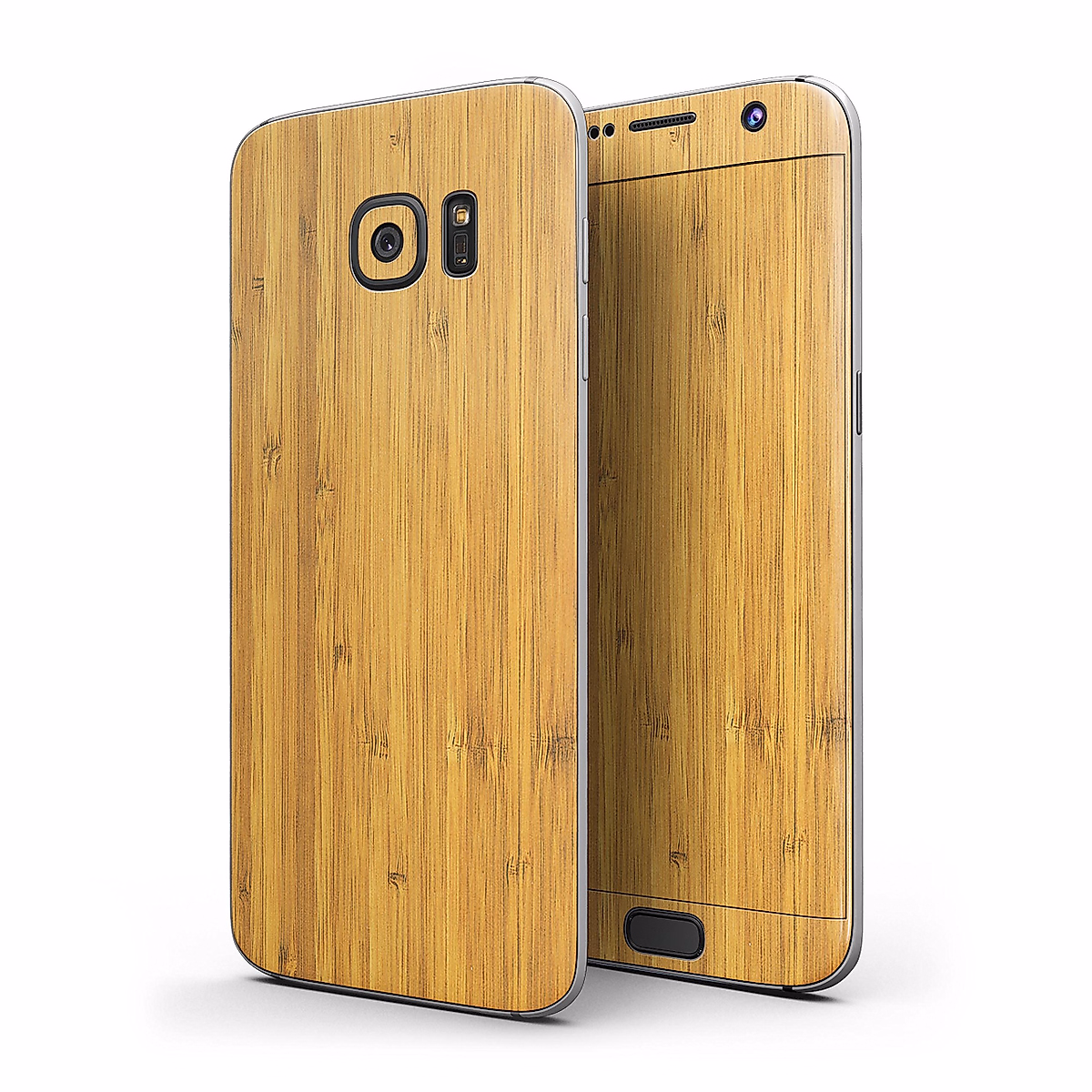 Design Skinz Design Skinz Real Light Bamboo Wood Full-Body Wrap Decal Skin-Kit for The Galaxy S9 Plus