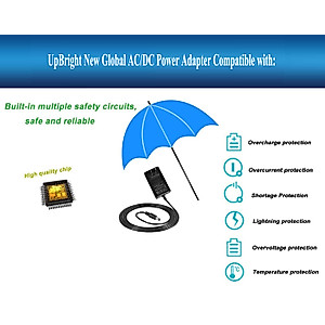 UpBright 12V AC/DC Adapter Compatible with AeroGarden Harvest Elite Slim 360 100690-BLK 100691 100692-BLK 100693-PPL 100694-BLK 100695-PPL Indoor Garden LED Grow Light 12VDC 2.5A 6WWPC01 Power Supply