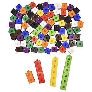 Childcraft Linking Cube Set, 3/4 Inches, Assorted Colors, Set of 100 - 264681