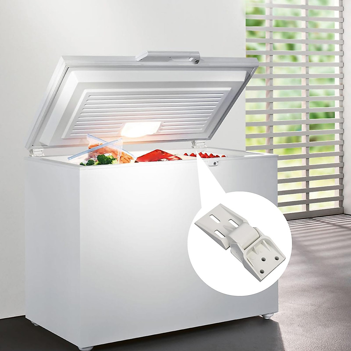 DYOG Freezer Hinge Replacement | Hinge for Small Freezer,Easy to Install and Balanced for Small Freezer for Kitchen Chest Freezer Hinge Chest Freezer Hinge Repair kit Freezer