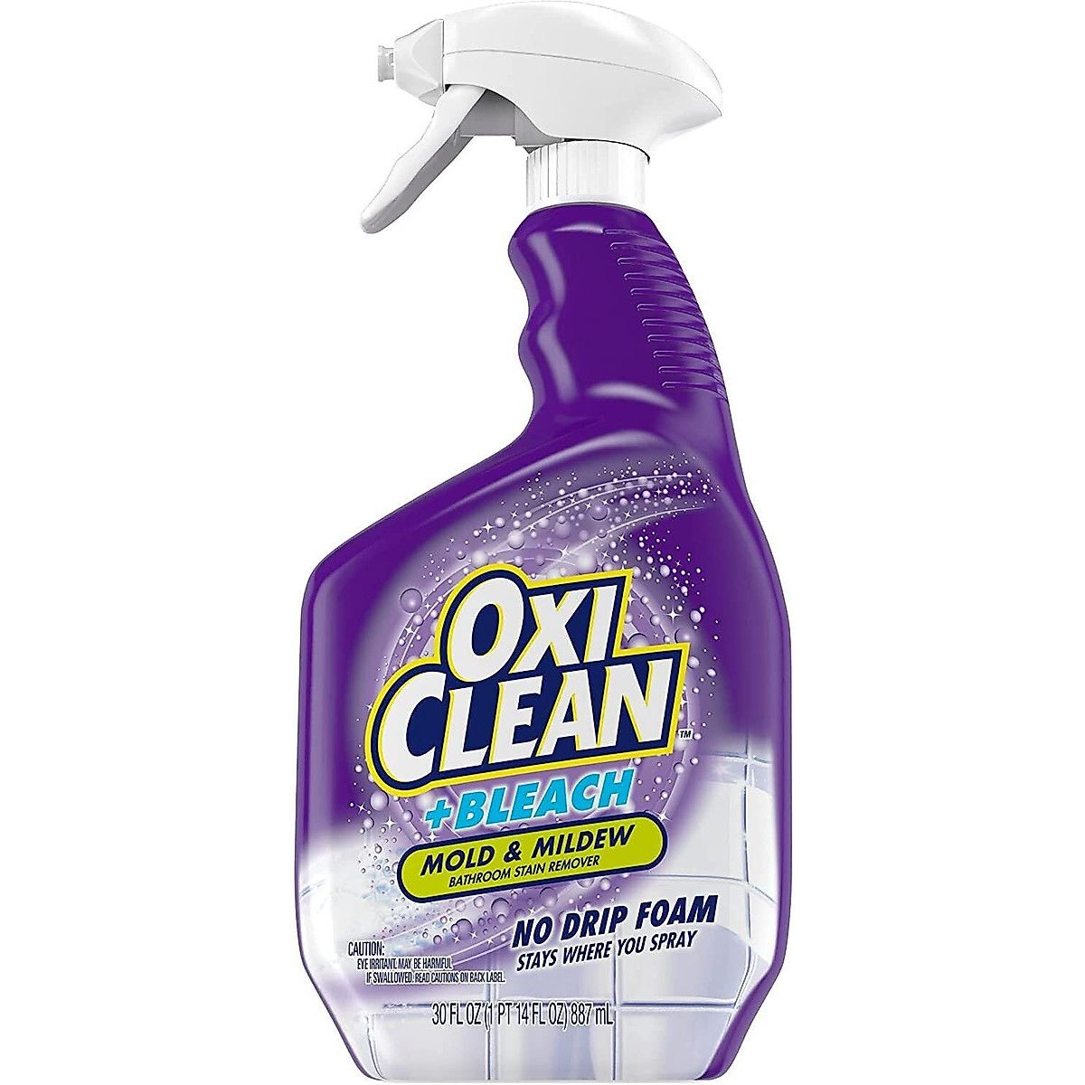 OxiClean plus Bleach, No Drip Foam, Mold & Mildew Bathroom Stain Remover 30 fl oz. 2 Pack
