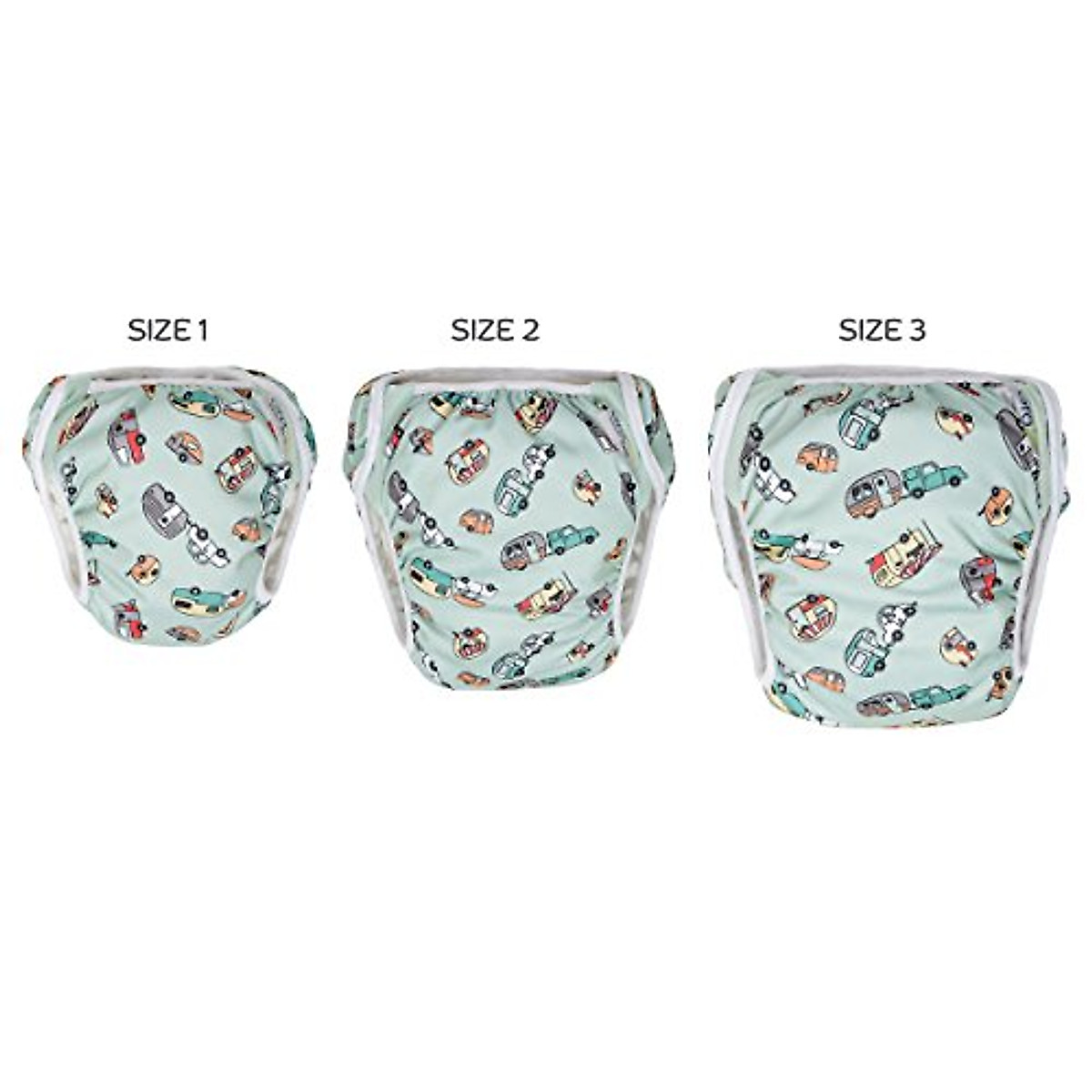 GroVia Reusable Waterproof Swim Diaper for Baby, Infant, and Toddler (Size 1: 10-19 lbs, Rose)