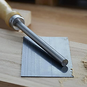 HERMIT TOOLS Cabinet Scraper Burnisher with 4 Piece Multi-Shaped Scraper Set 2 Rectangle 1 Curved (Convex and Concave) and 1 Gooseneck Scraper