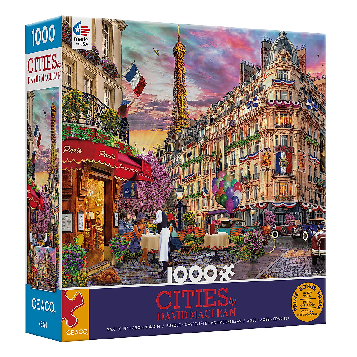 Ceaco - David Maclean - Cities - Bonjour Paris - 1000 Piece Jigsaw Puzzle