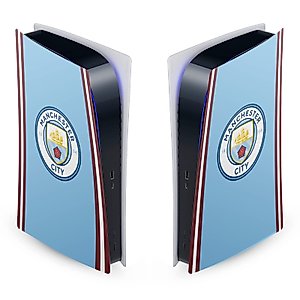 Head Case Designs Officially Licensed Manchester City Man City FC 2022/23 Home Kit Logo Art Vinyl Faceplate Sticker Gaming Skin Decal Compatible With Sony PlayStation 5 PS5 Digital Edition Console
