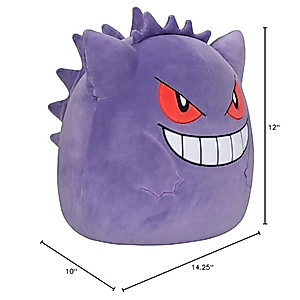 Squishmallows Pokemon 14-Inch Gengar Plush - Add Gengar to Your Squad, Ultrasoft Stuffed Animal Large Plush, Official Kelly Toy Plush