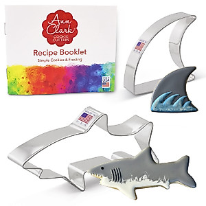 Shark Cookie Cutters 2-Pc. Set Made in USA by Ann Clark, Shark, Fin
