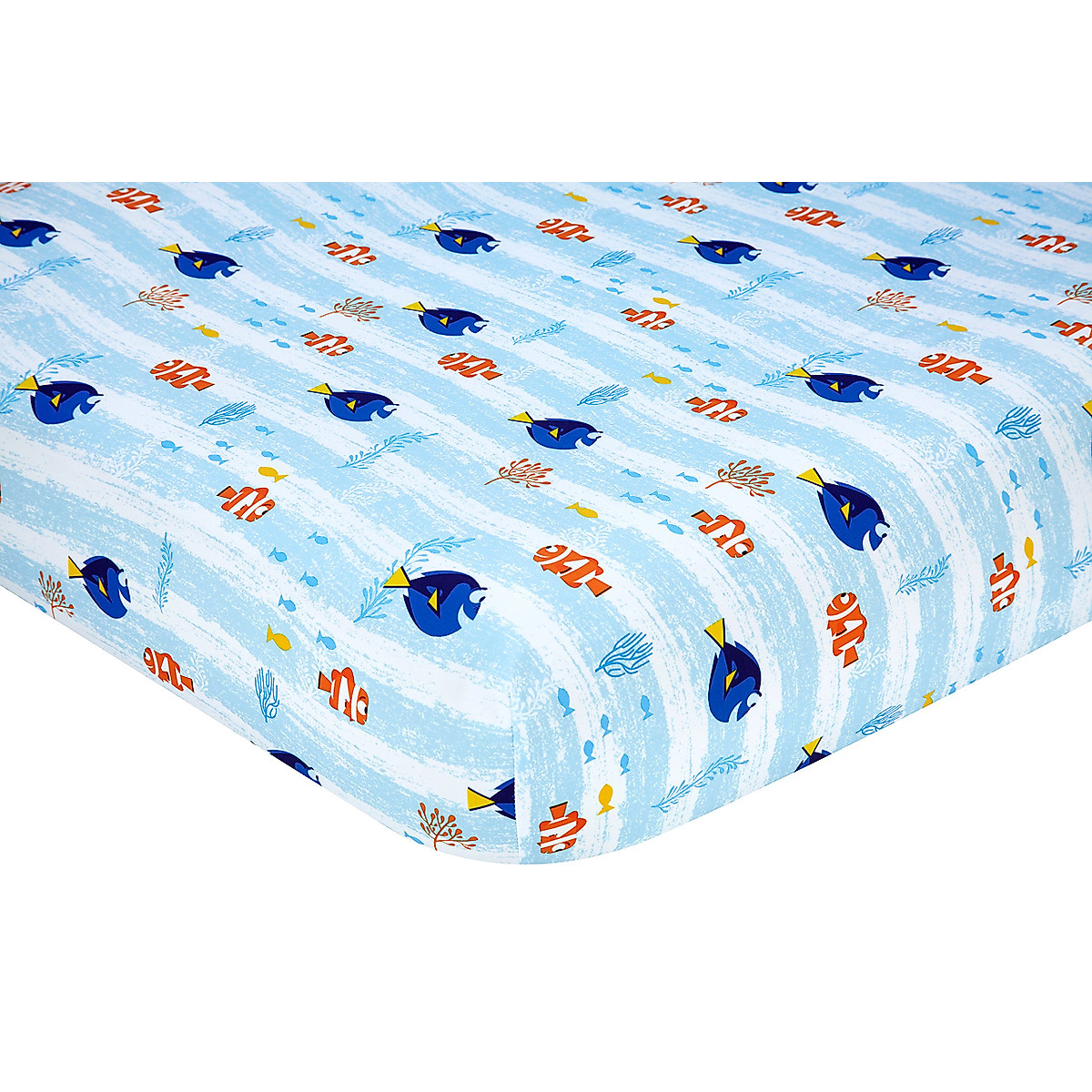 Disney Finding Dory 4 Piece Toddler Bedding Set, Blue/Orange/Yellow