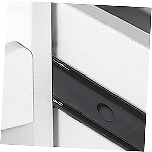 DOITOOL 2 Pairs Keyboard Track Black Slides Black Drawer Vanity Trays Heavy Duty Drawer Slides Keyboard Drawer Under Desk Slide Keyboard Tray Under Desk Slide Drawer Track Keyboard Slide