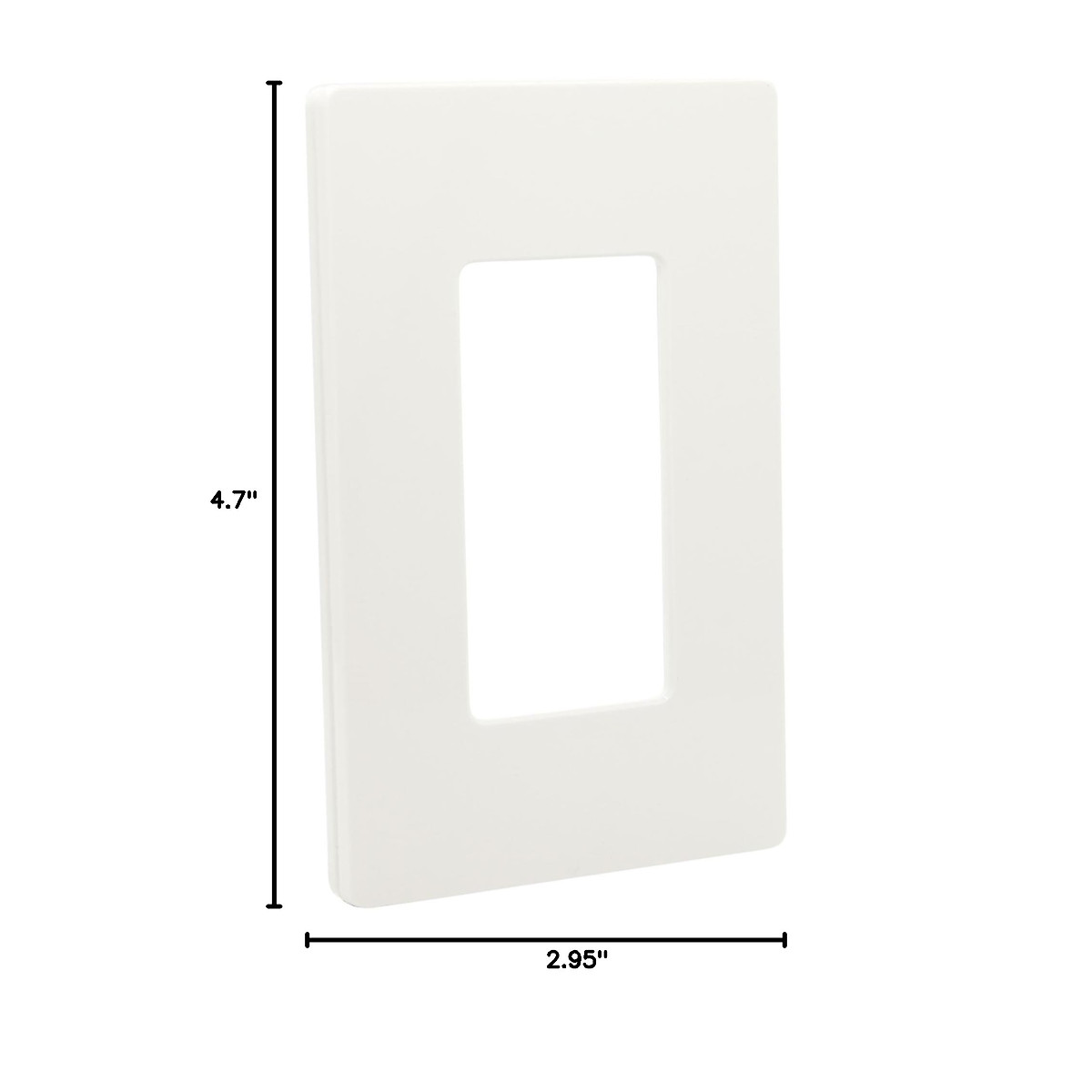 Lutron Claro 1 Gang Decorator/Rocker Wallplate, Gloss, White (1-Pack) | CW-1-WH