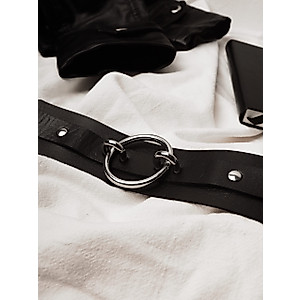 Sacina Gothic Punk Spiked Choker Necklace, Black PU Leather Choker, Goth Punk Jewelry Gift for Women, Men, Halloween Christmas New Year Gift