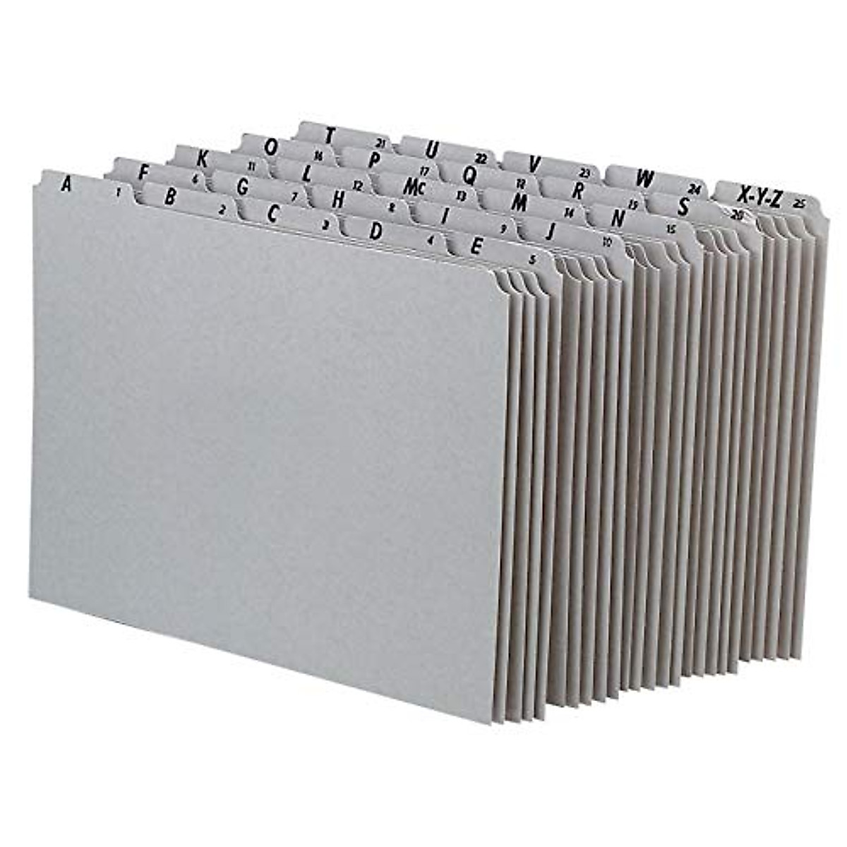 Pendaflex A-Z Top Tab Recycled Gray Pressboard 1/5-Tab File Guides, Letter, 25/Set (PN925)