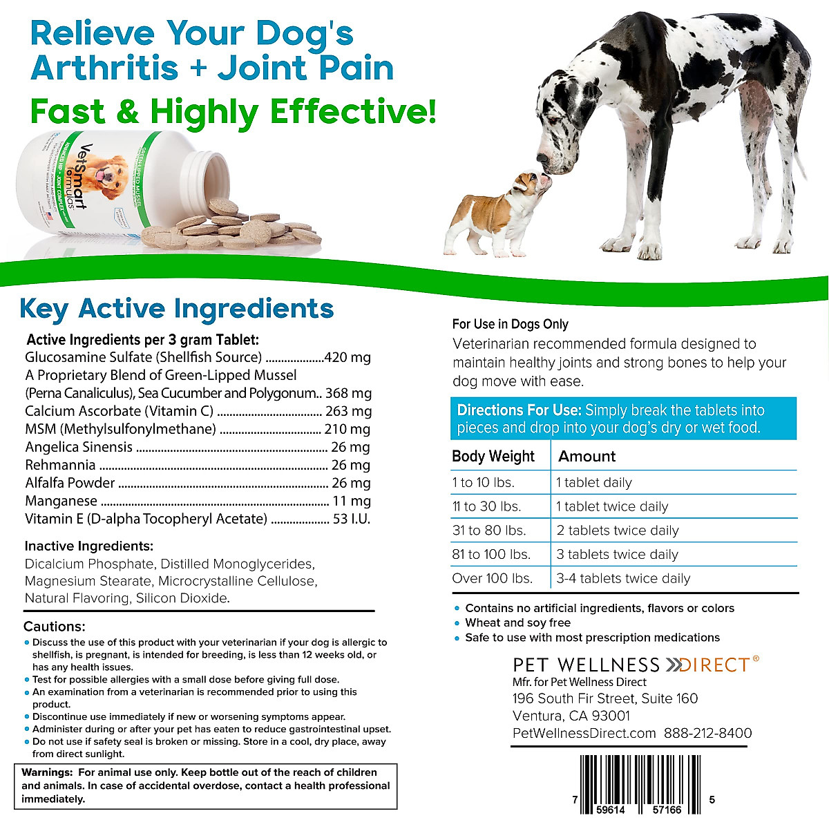 VetSmart Formulas Advanced Joint Supplement for Dogs Bundled with Probiotics and Critical Immune Defense for Dogs and Cats
