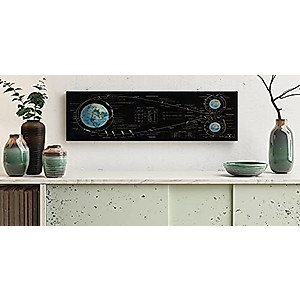 Apollo 11 Flight Plan Poster - Lunar Landing Chart - Wall Art Large Space Print (12 X 36)