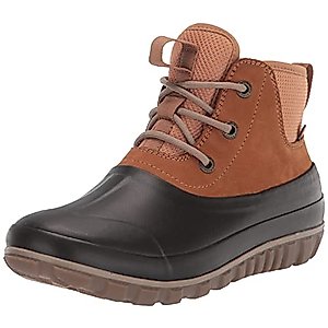 Bogs Womens Classic Casual Lace Leather Boot Snow, Cognac Multi, 7