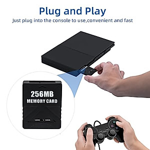 Tolesum 256MB Memory Card for PS2, High Speed Data Accessories Compatible with PlayStation 2 Console Gaming Accessories