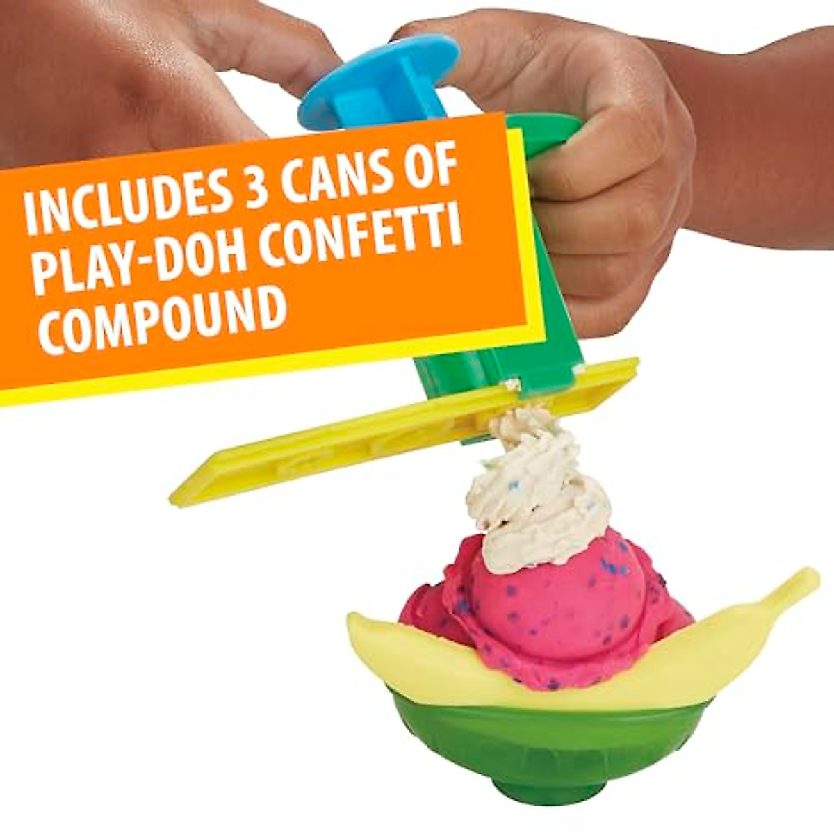 Play-Doh Kitchen Creations Ice Cream Party Play Food Set with 6 Play-Doh Colors, 2-Ounce Cans (Amazon Exclusive)