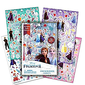 Disney Frozen and Frozen 2 Coloring and Stickers Activity Books Set