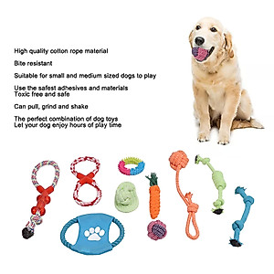 10pcs Pet Cotton Rope Toy Dental Dog Rope Toys Colorful Dog Chew Rope Toys Cotton Rope Dog Toy Puppy Chew Toys Interactive Puppy Chewing Molar Toy for Medium Large Dog