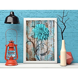 Rustic Flower Diamond Painting Kits for Adults - Farmhouse 5D Diamond Art Kits for Adults Beginner, DIY Full Drill Diamond Dots Paintings with Diamonds Gem Art and Crafts for Adults Home Wall Decor