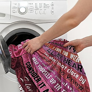 Jzufnap Gifts for Mom Blanket, Mom Blanket from Daughter, Ultra-Soft Fleece Flannel Mother Throw Blankets for Warm Birthday Present, Thanksgiving Day and Mother Day, 50" x 60"