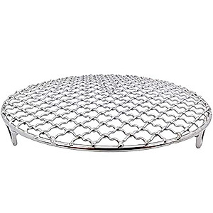 InBlossoms Versatile Round 304 Stainless Steel Cooling Rack Baking,Heat Resistant Rust Proof Sturdy Durable Dia 9.5"