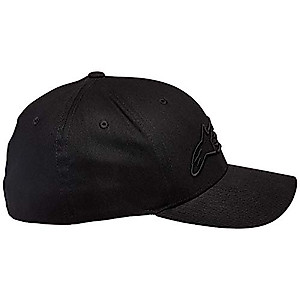 Alpinestars mens Blaze Flexfit Hat Baseball Cap, Black/Black, Large-X-Large US