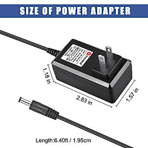 PK Power PW-CT-9V DC Power Adapter –Minimize Need to Change Batteries on Pedalboard and Other Devices Requiring 9V – 1000mA Max Current – Center Negative with 6.6FT Cord Power Supply