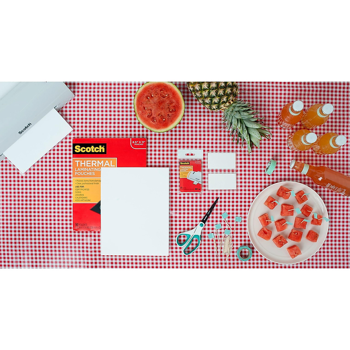 Scotch Thermal Laminating Pouches, 3 Mil thick, Durable, Clean Finish, Professional, Quality, 8.9 x 11.4-Inches, 20-Pack, Clear (TP3854-20)