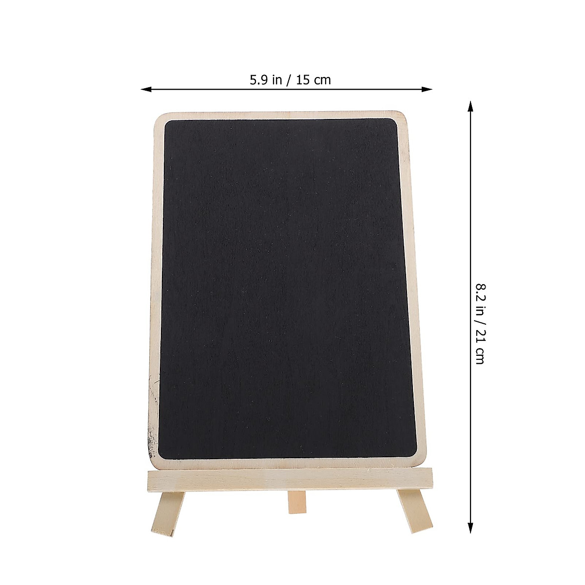 Wood Mini Chalkboard Signs, Food Signs, Wooden Message Board Desk, Small Wood Chalkboard Labels with Easel Stand for Wedding Signs(5pcs)