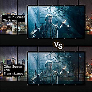 Projection Screen 120 Inch 16:9 HD Foldable Anti-Crease Portable Outdoor Indoor Projector Movies Screen Wall Mount for Home Theater Support Front and Rear Projection
