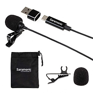Saramonic LavMicro-U Professional Lavalier Microphone for iPhone 15, Android & iPad with USB-C & Computers with USB or USB-C with 6.6' Cable for Vlogging, Interviews, YouTube, TikTok, Live Streaming