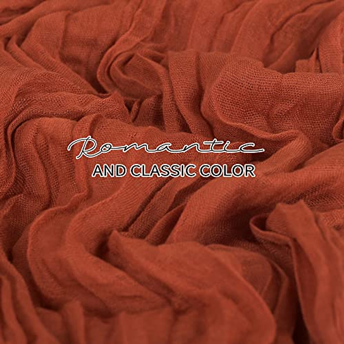 24 Pack Cheesecloth Table Runner 20 x 120 inch Cheese Cloth Table Runner Bulk,Romantic Boho Sheer Gauze Fabric Table Runners for Wedding Reception,Party,Bridal Shower Table Decor(Terracotta)