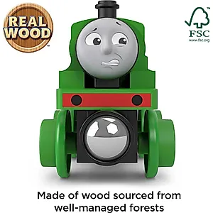 Thomas & Friends Wooden Railway Toy Train Track Tidmouth Sheds Starter Set with Percy Wood Engine for Preschool Kids Ages 3+ Years (Amazon Exclusive)