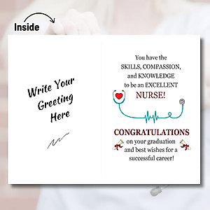 Nursing Degree Graduation Congratulations Greeting Card – Honor The Grad In Your Life With A Heartfelt Message - Pink