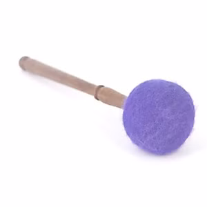 Inzopo Tibetan Buddhism Singing Bowl Mallet Wood Striker With Wool Felt 28cm Purple