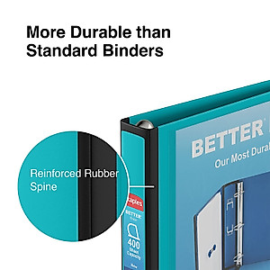 Staples 651742 1.5-Inch 3-Ring Better Binder Teal (13468-Cc)