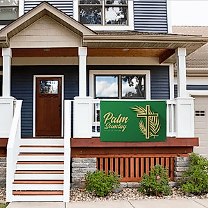 Palm Sunday 2023 Backdrop Banner Decorations Hanging Backdrop Decoration for Festival Party Hanging Decoration 47 × 71inch