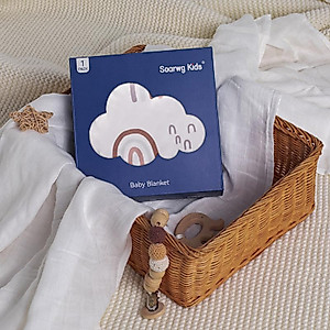 Soarwg Kids Baby Blankets Unisex Newborn Thick, Super Soft Comfy Rainbow Blankets, for Toddler Baby Nursery Bed Blanket Stroller Crib Shower Gifts, Standard 100 by Oeko-Tex, 40 x 30 Inch.