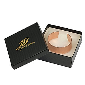 John S. Brana 1 Inch Wide Bark Copper Cuff Bracelet Handmade Jewelry - 100% Solid Uncoated Copper (7)