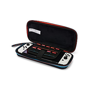 PowerA Slim Travel Pro Case for Nintendo Switch - OLED Model, Nintendo Switch and Nintendo Switch Lite - Red/Blue, Hard Shell, Protective Case, Gaming Case, Console Case