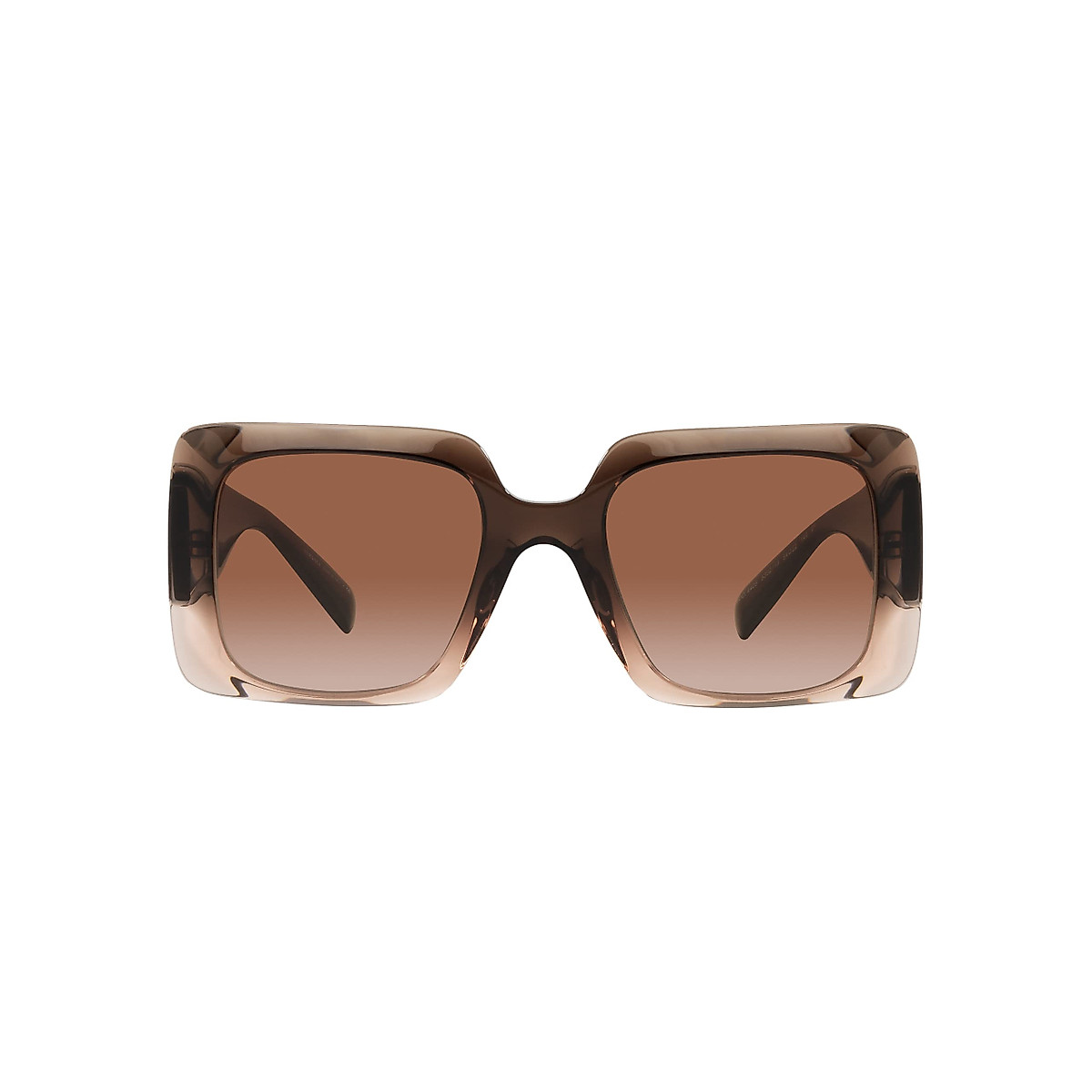 Versace VE 4405 533213 Brown Plastic Rectangle Sunglasses Brown Gradient Lens
