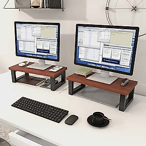 WESTREE Monitor Stand Riser, Desktop Computer Monitor Stand, Multi-Purpose Desk Storage Organizer Shelf for Laptop Computer PC