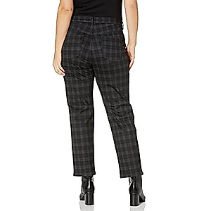 Gloria Vanderbilt Women's Size Amanda Ponte High Rise Knit Pant, ALBI Tartan Plaid, 20 Plus