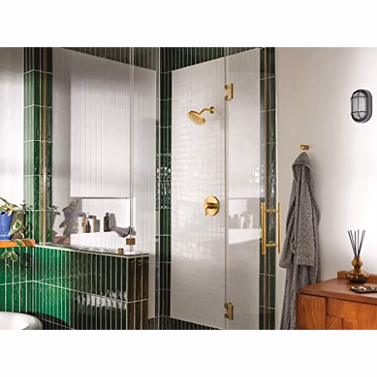 Moen UT3292BG Align M-CORE 3-Series 1-Handle Shower Trim Kit, Valve Required, Brushed Gold