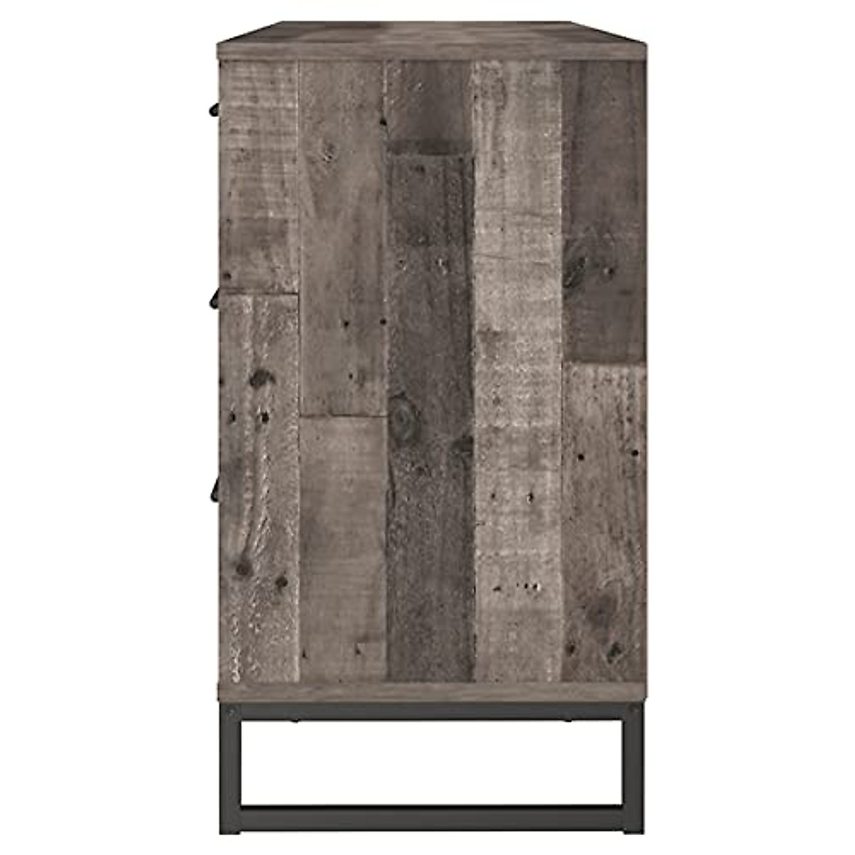 Signature Design by Ashley Neilsville Industrial Butcher Block Style Dresser, Natural Pallet Brown