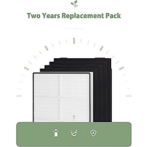 Future Way 510 Filter Replacement Compatible with Whirlpool Whispure AP510 and AP450 Air Purifier, with 4 Carbon Filters, Part# 1183054k